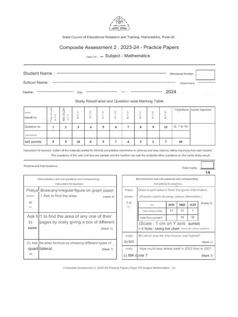 Mathematic Question Paper Revision | PDF