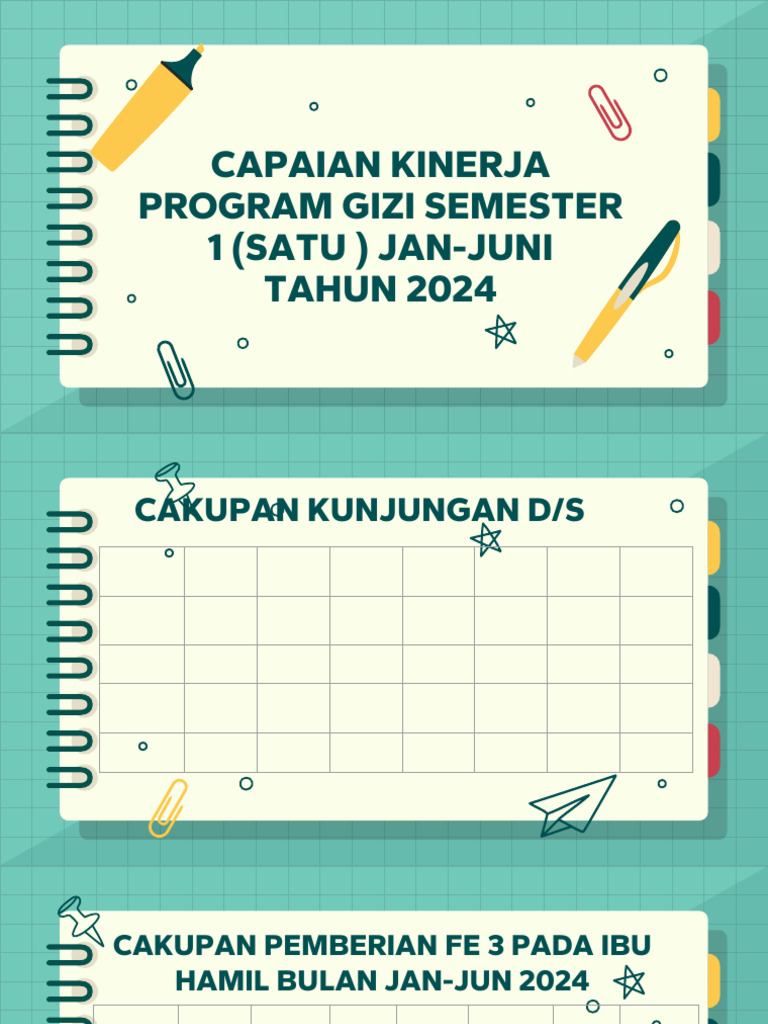 Capaian Program Gizi Semester 1 Tahun 2024 | PDF