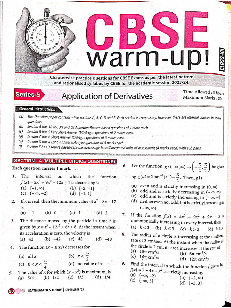 Application of Derivatives Aod | PDF