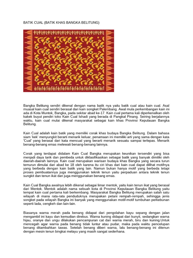 Batik Cual | PDF