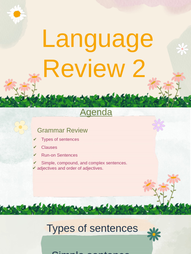 Grammar_Review | PDF | Clause | Sentence (Linguistics)