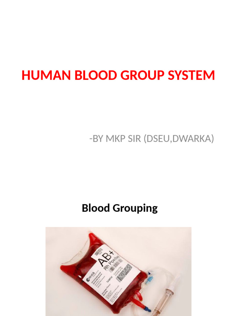 2. Human Blood Group System | PDF | Blood Type | Medical Specialties