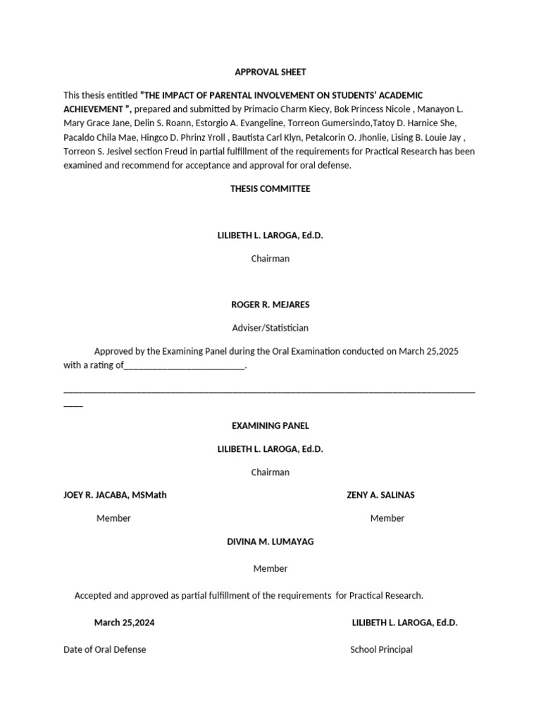 APPROVAL SHEET-WPS Office | PDF