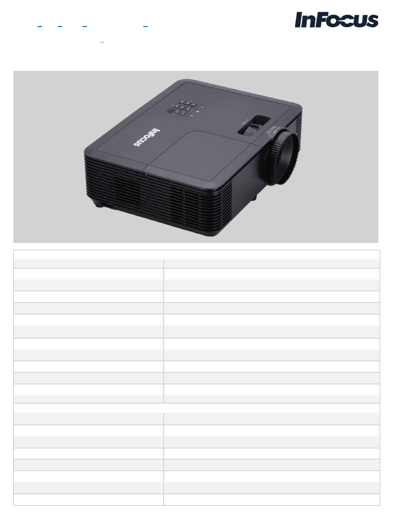 Infocus In112Aa: Svga - 4:3 - DLP - 3800 Lúmenes - Hasta 15,000 Horas ...