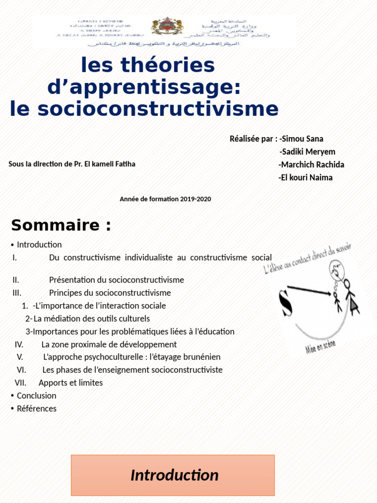 Les Théories D_apprentissage Presentation | PDF | Constructivisme (Philosophie de l'Éducation ...