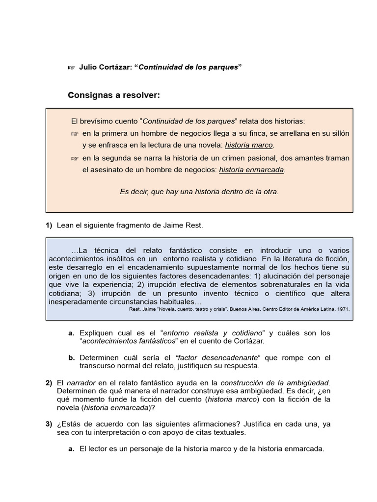 Continuidad de Los Parques - Guía | PDF