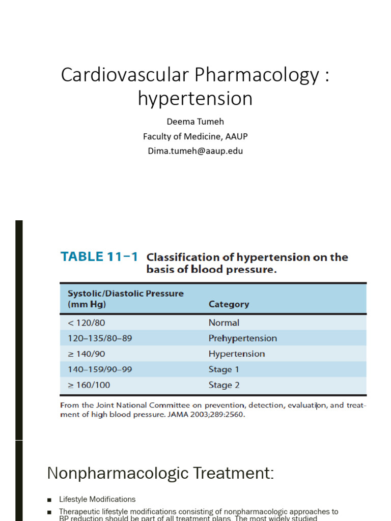 Hypertension Treatment Guide | PDF | Hypertension | Clinical Medicine