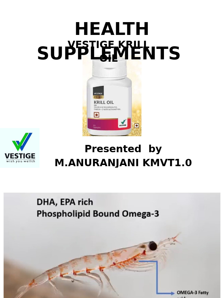Health Supplements: Vestige Krill OIL | PDF