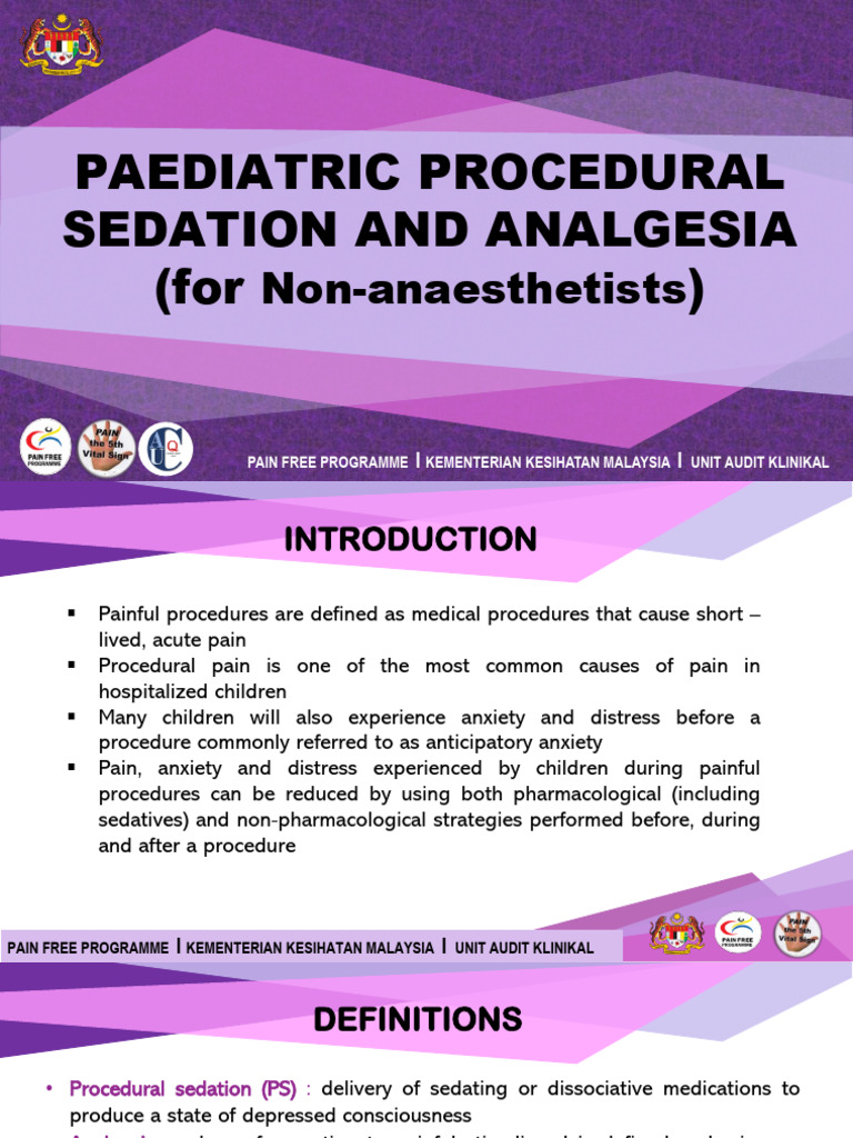 Pediatric Procedural Sedation Guide | PDF | Pain Management | Diseases ...