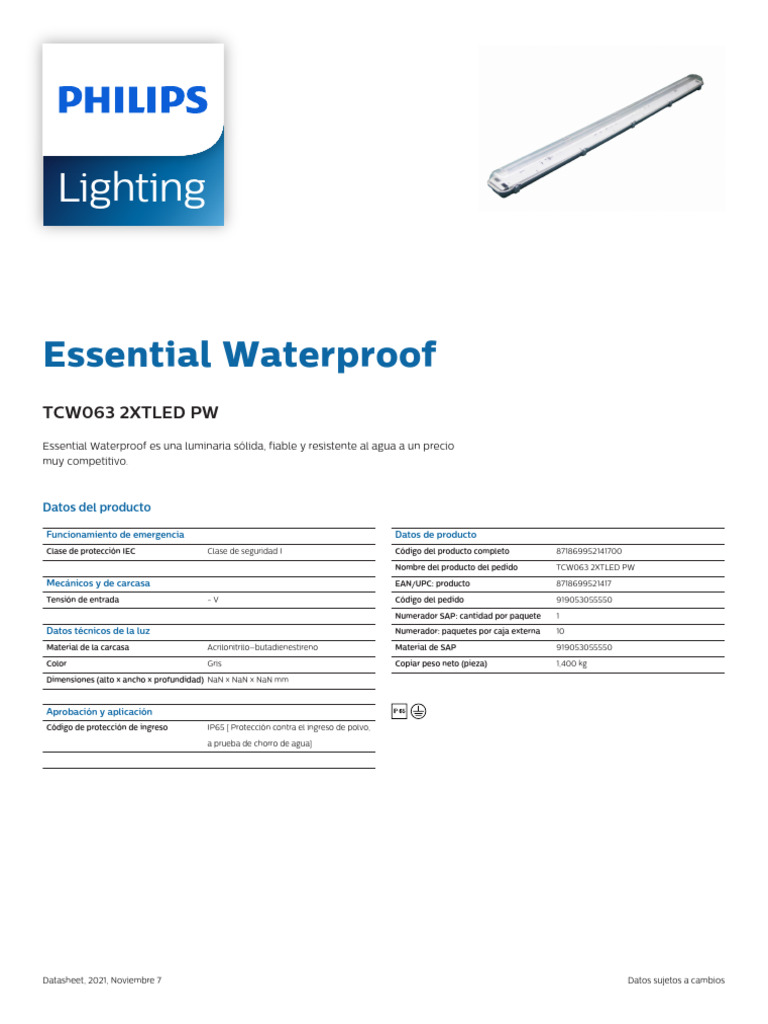 Luminaria Waterproof TCW063 2XTLED PW | PDF