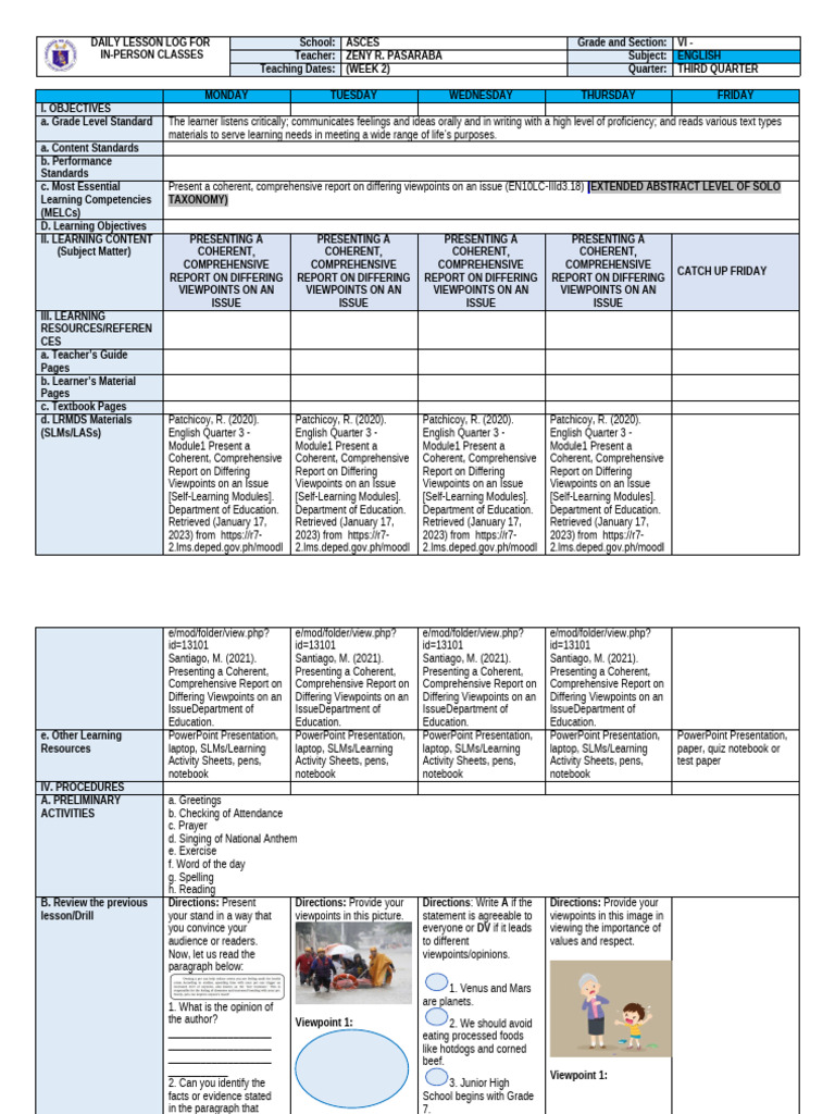 Q3_ENGLISH_DLL_WEEK 2 | PDF | Cyberbullying | Learning