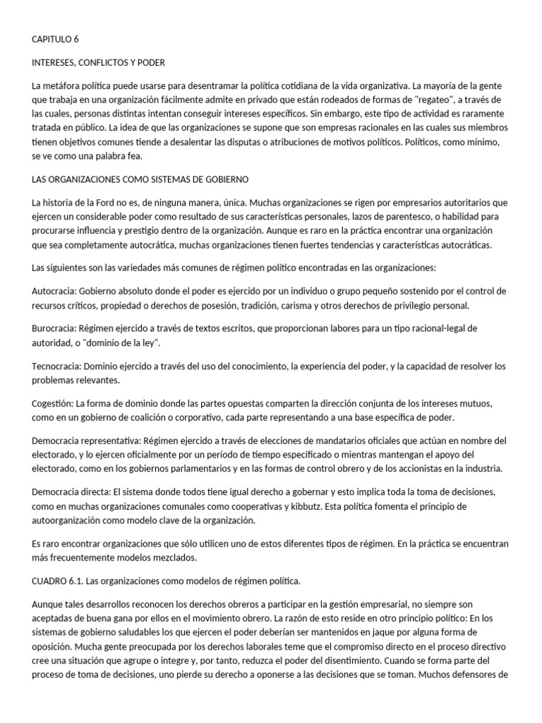 CAPITULO 6 Libro Morgan Laboral | PDF | Gobierno | Democracia