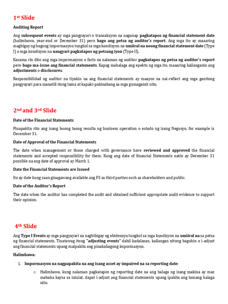 Auditing Report Script | PDF