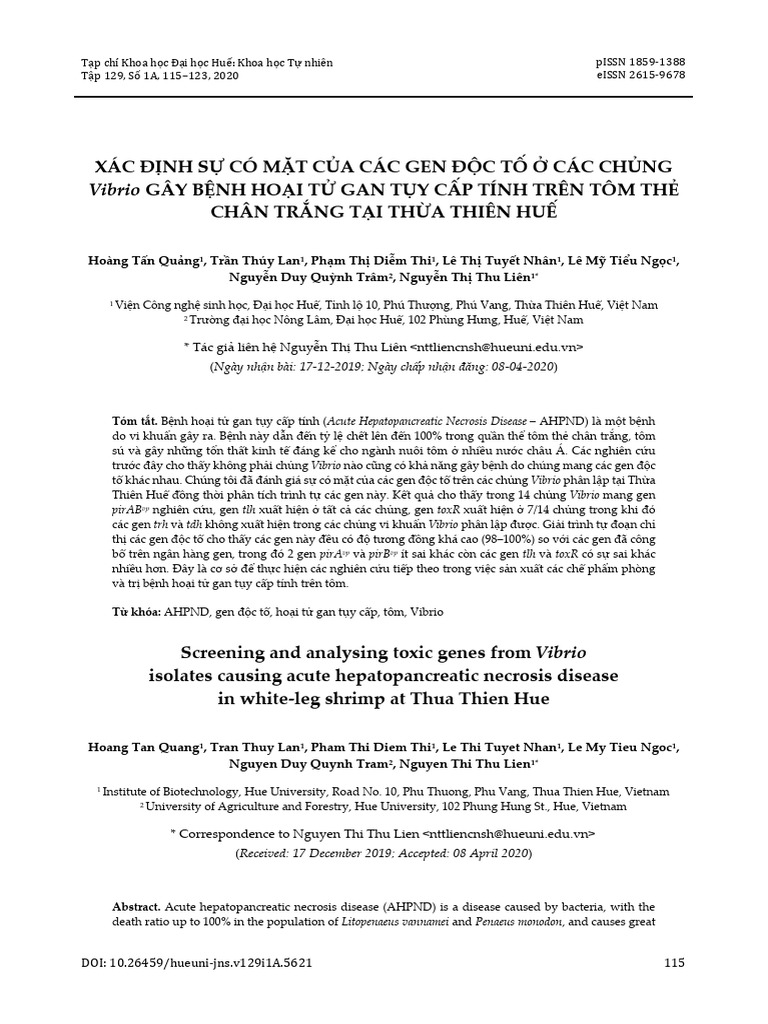 Xac Dinh Su Hien Dien Cua Cac Gen Doc To o Cac Chu | PDF