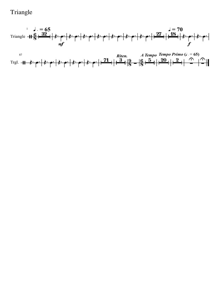 Triangle Music Notation Guide | PDF