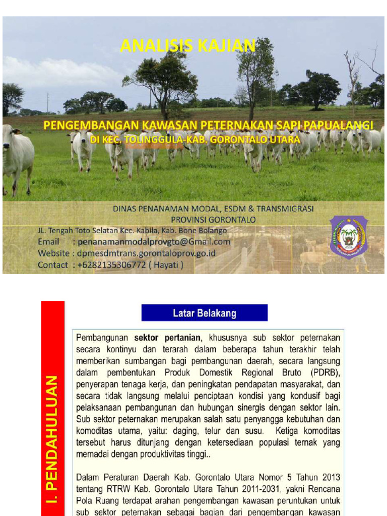 Pengembangan Kawasan Peternakan Sapi Potong Papualangi DOC-PUBLIC | PDF