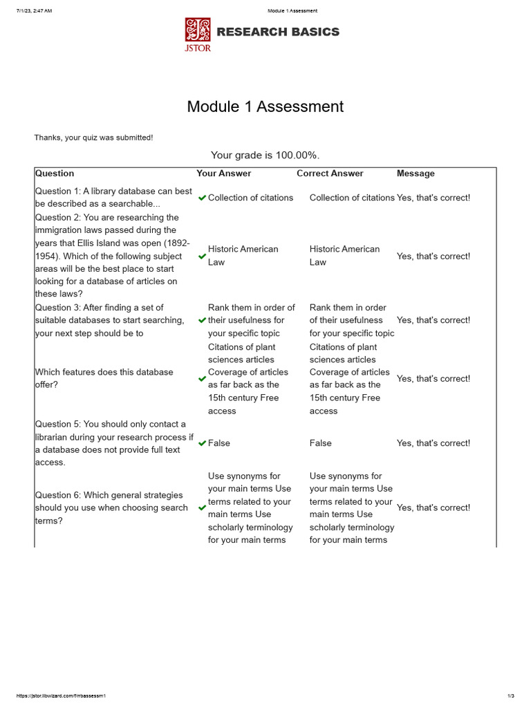 Module 1 Assessment Results and Insights | PDF | Information Retrieval ...
