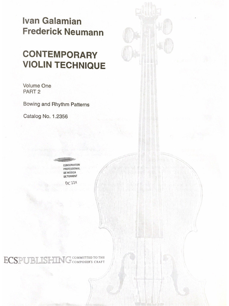 Bowing and Rhythm Patterns Galamian | PDF