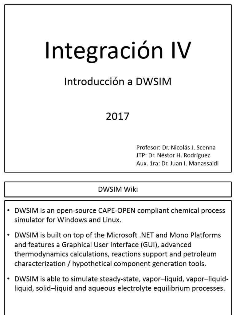 DWSIM | PDF | Termodinámica | Atmósfera