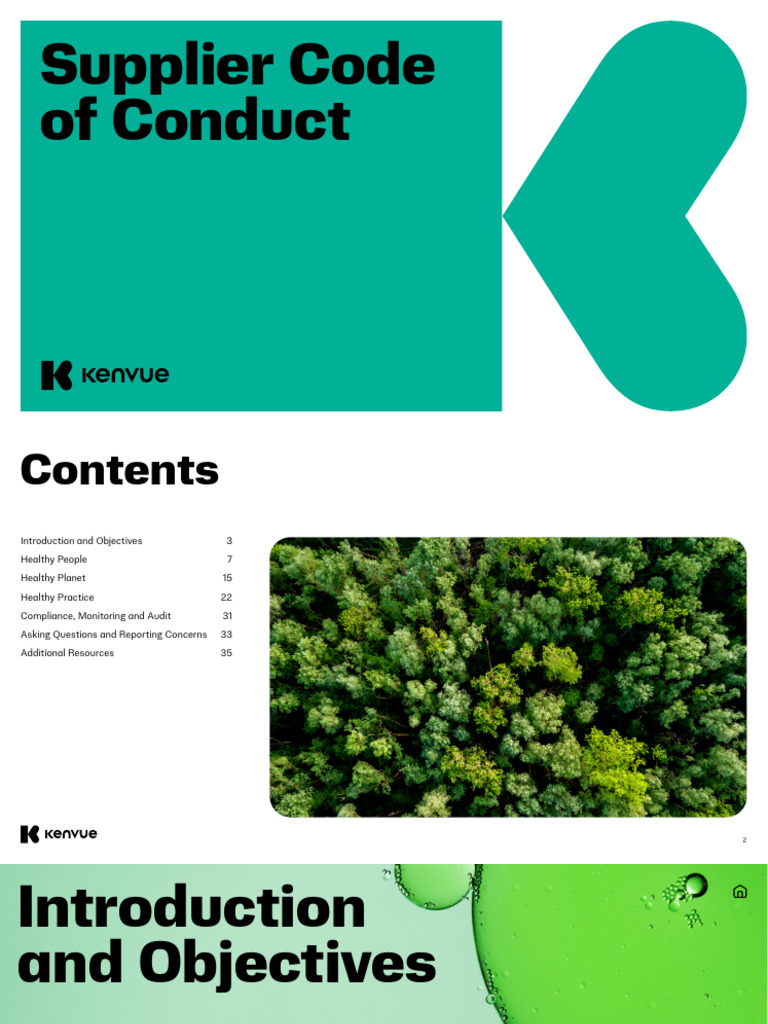 Supplier Code of Conduct Kenvue | PDF | Supply Chain | Employment