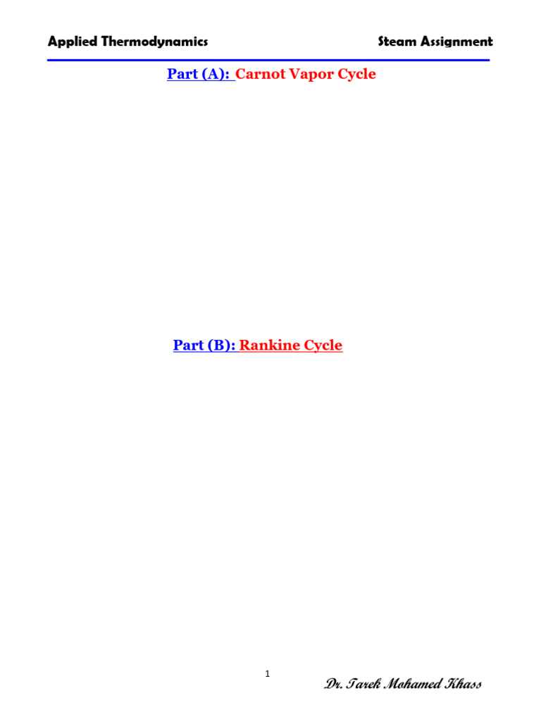 Assignment Steam Cycles & Nozzle | PDF | Steam | Physical Quantities
