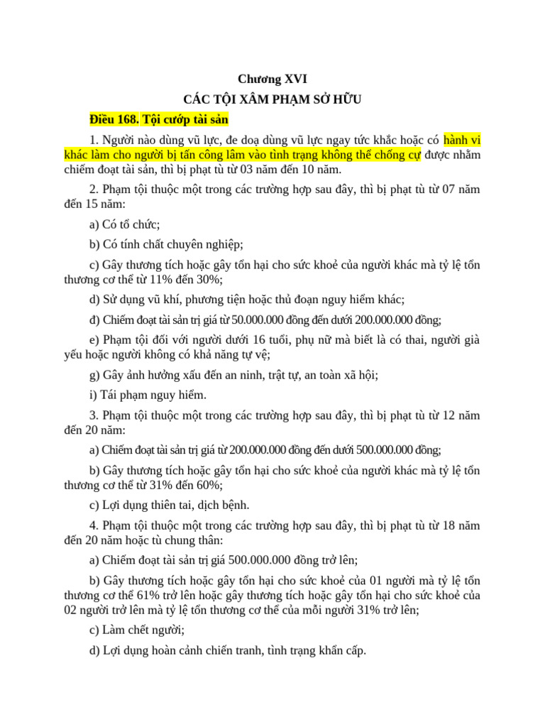 Chương XVI-CÁC T I XÂM PH M S H U | PDF