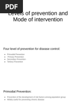 Levels of Prevention and Modes of Intervention | PDF | Preventive ...
