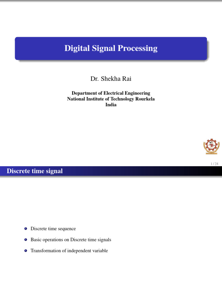 dsp2 | PDF | Discrete Time And Continuous Time | Sequence