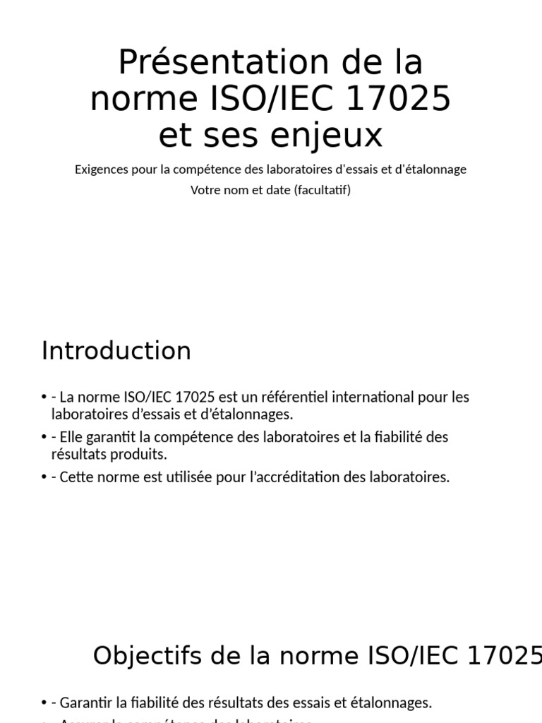 Présentation de La Norme ISO | PDF | Management de la qualité | Système de management de la qualité