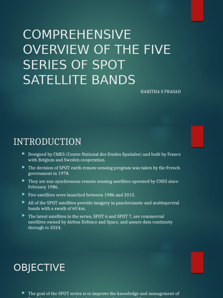 Overview of SPOT Satellite Bands | PDF | Bodies Of The Solar System ...