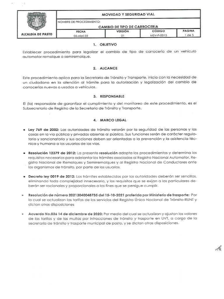 Msv P 015 Cambio Tipo De Carroceria V1 PDF