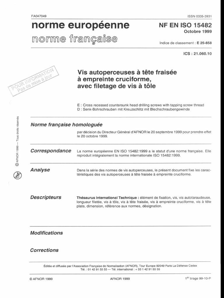 NF en Iso 15482 | PDF
