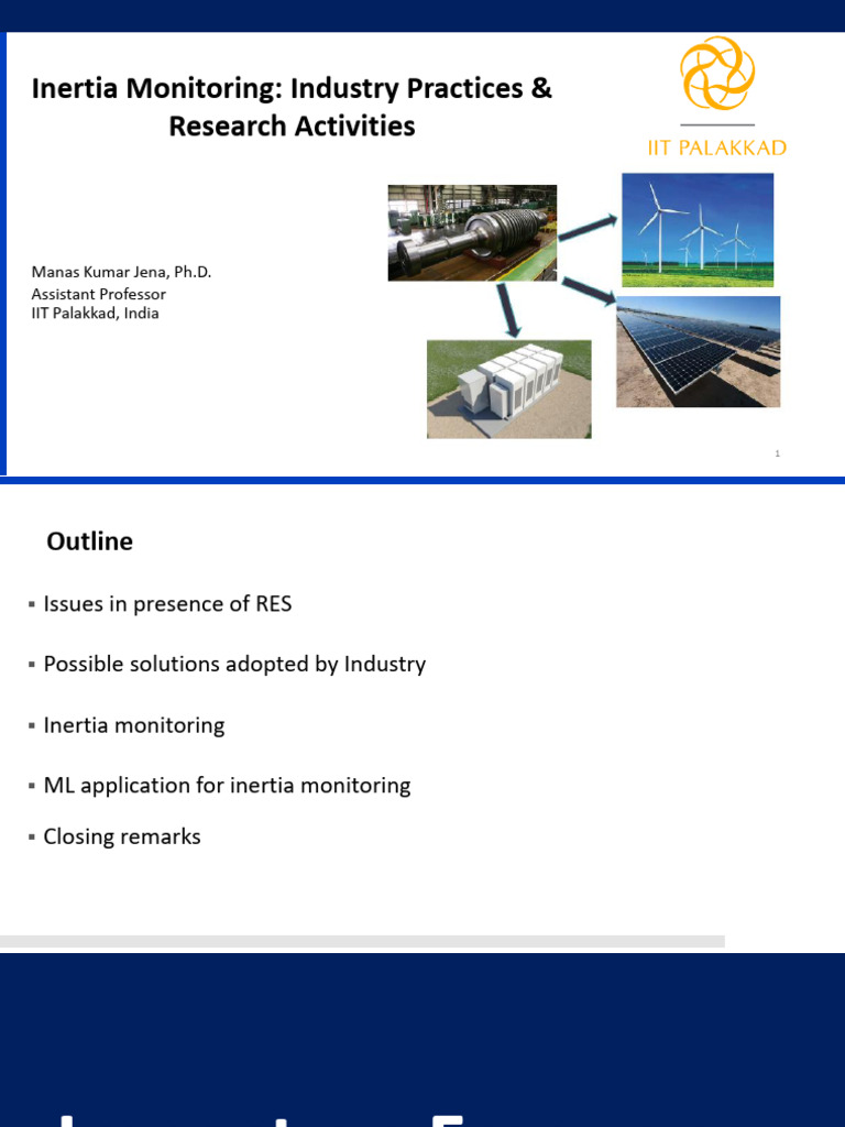 Inertia Monitoring Industry Practices & Research Activities | PDF ...
