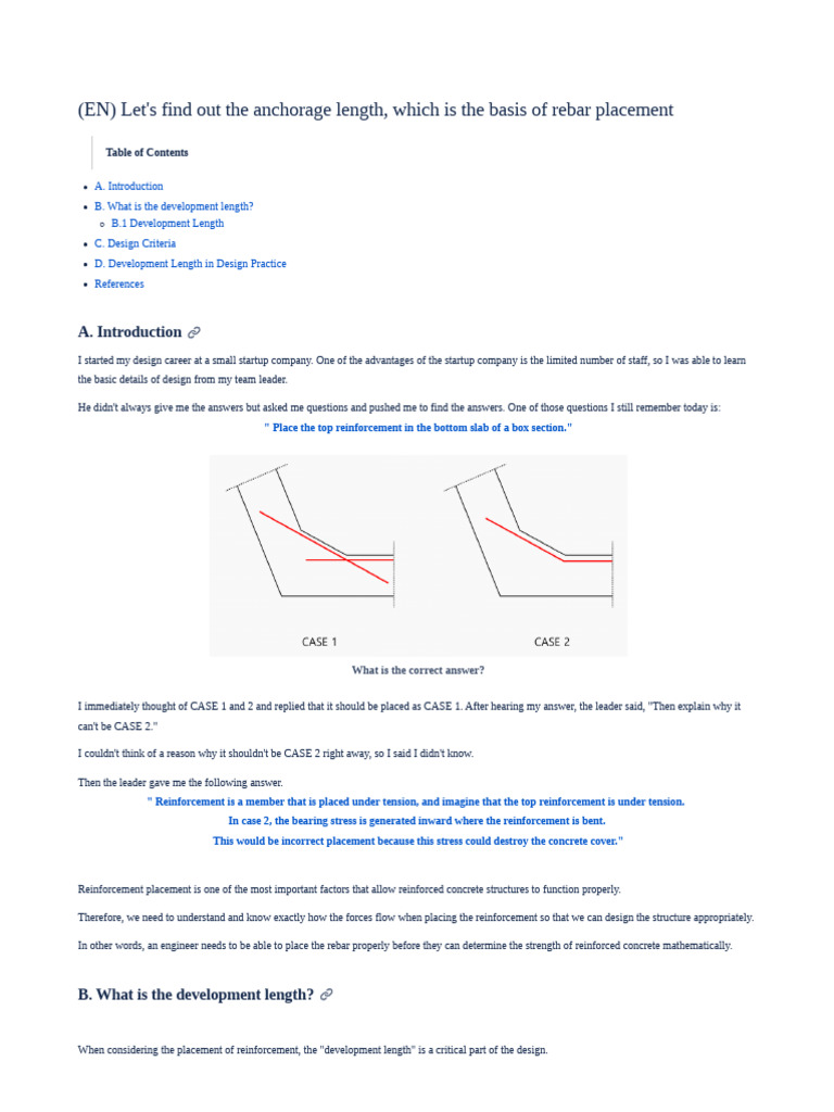 Lets find out the anchorage length, which is the basis of rebar ...