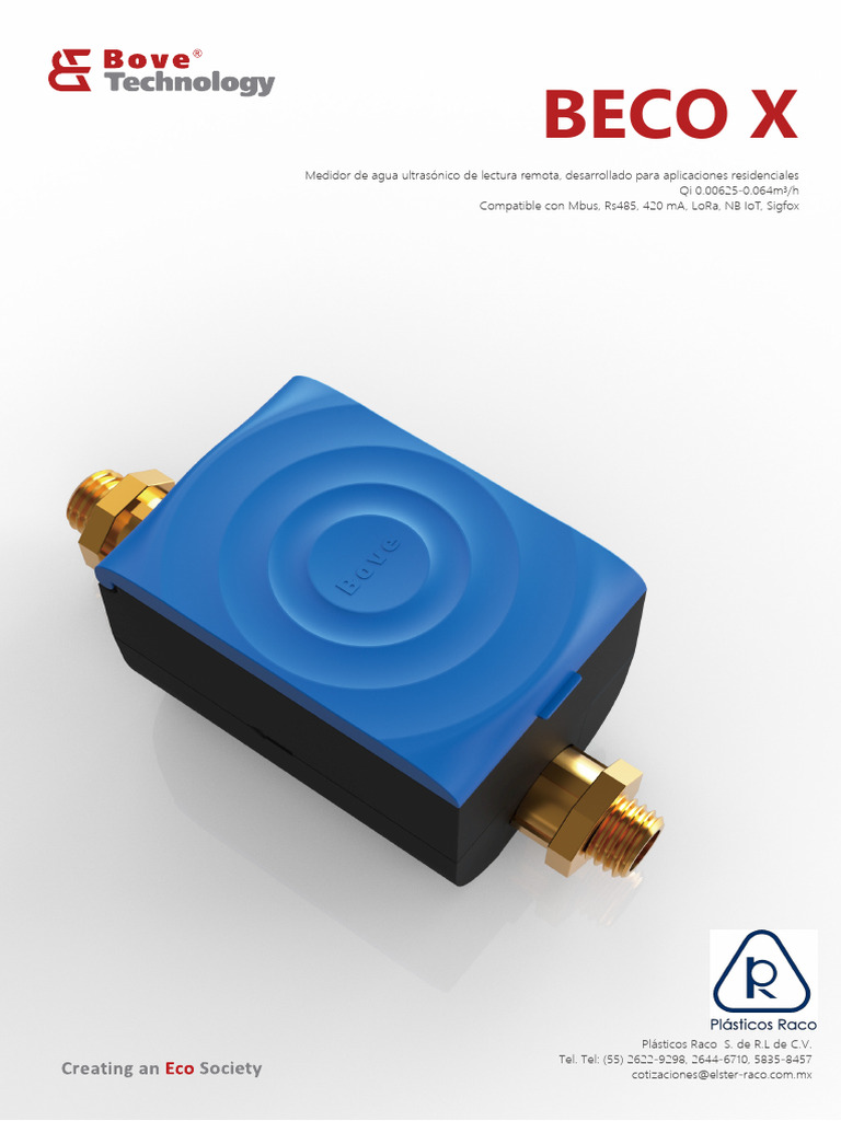 Medidor de Agua Ultrasónico BECO X | PDF | Agua