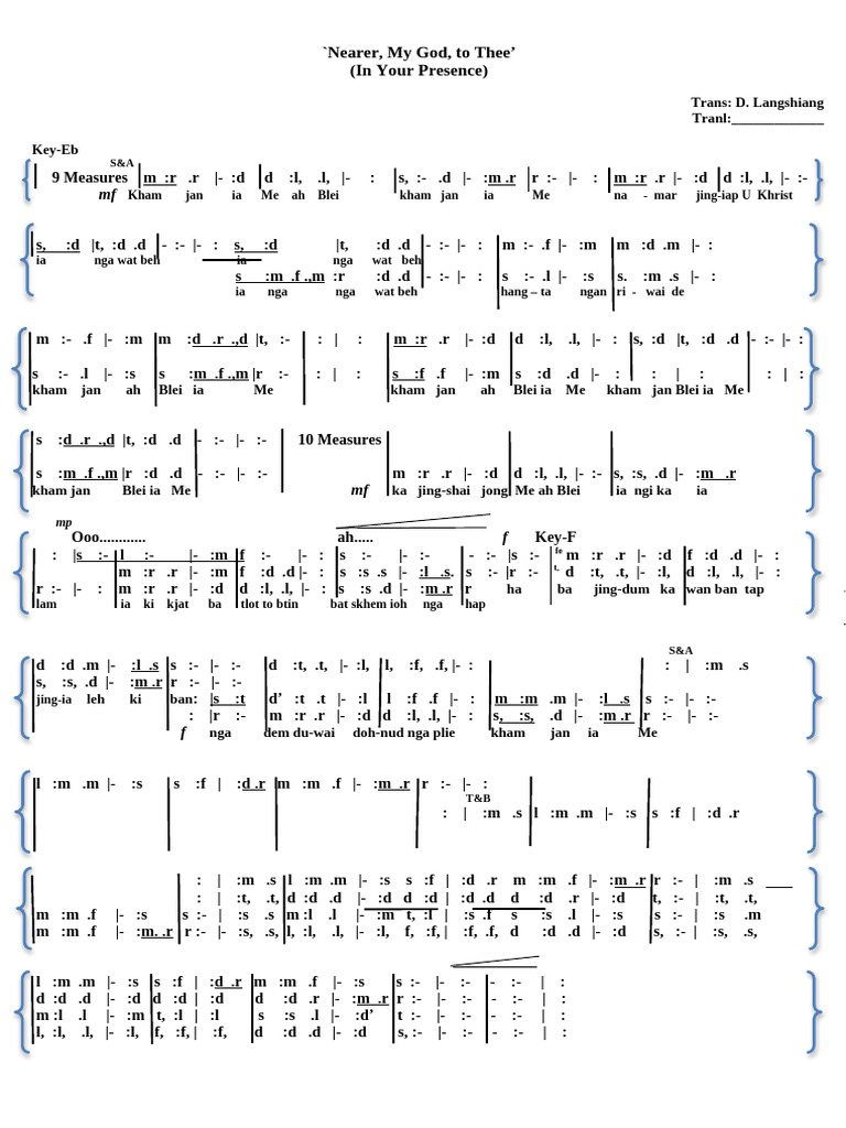 Nearer My God Lyrics | PDF