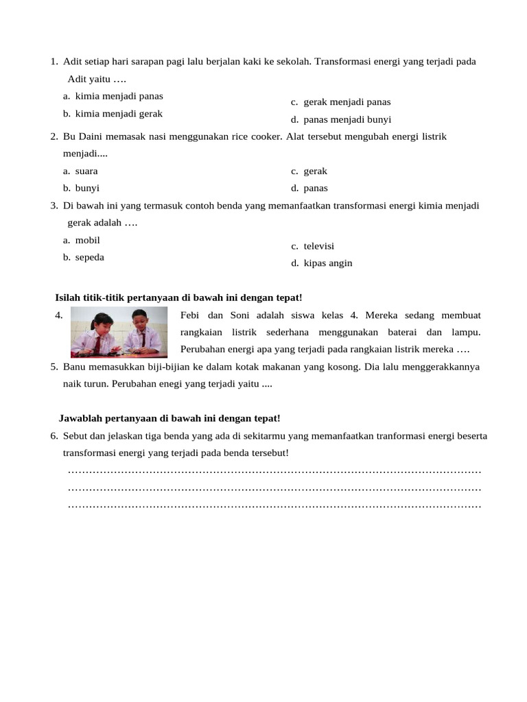 Adit Setiap Hari Sarapan Pagi Lalu Berjalan Kaki Ke Sekolah | PDF