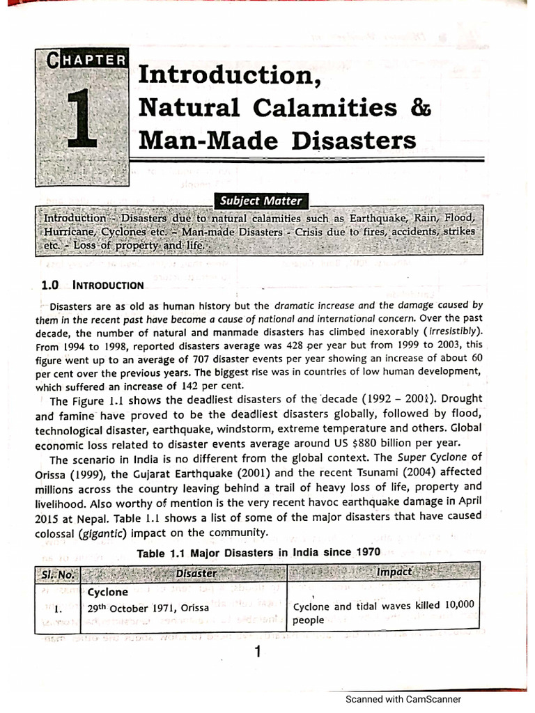 Disaster Management Introduction | PDF