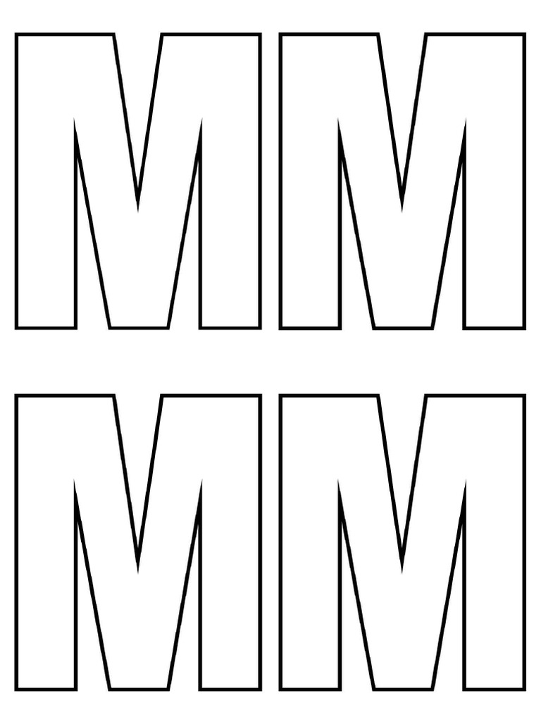 Letter M - 4 Copies | PDF