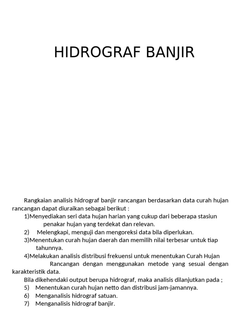Analisis Hidrograf Banjir dan Metode | PDF
