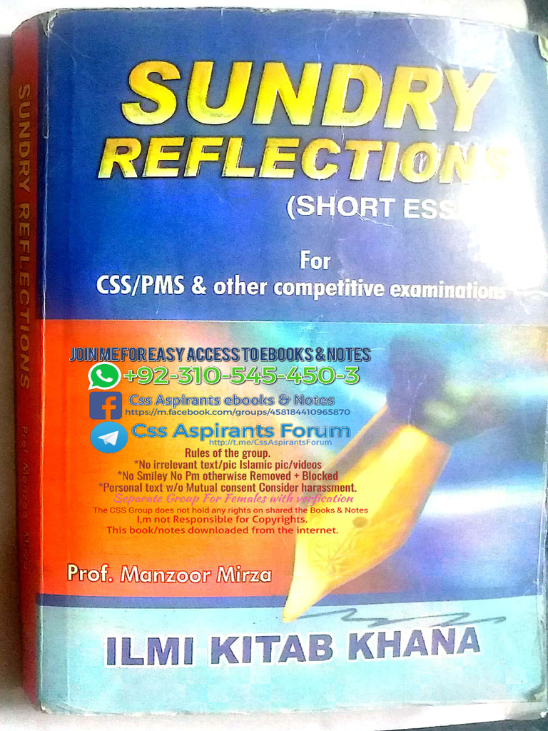 Sundry Reflections Part 1 | PDF