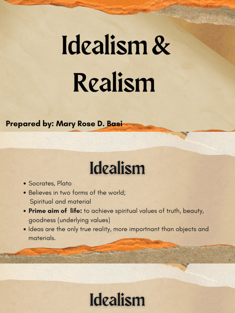 Realism and Idealism | PDF