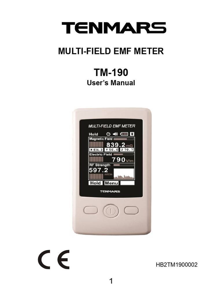 Tenmars TM 190 User Manual | PDF | Usb | Electromagnetic Field