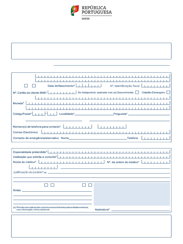 Pedido de Consulta Hospitalar SNS | PDF | Hospital | Psiquiatria