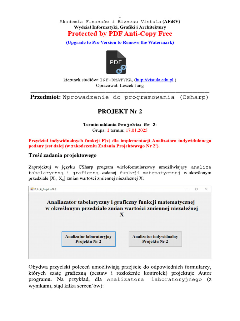 ZadanieProjektowe Nr2 Grupa1 Anti | PDF