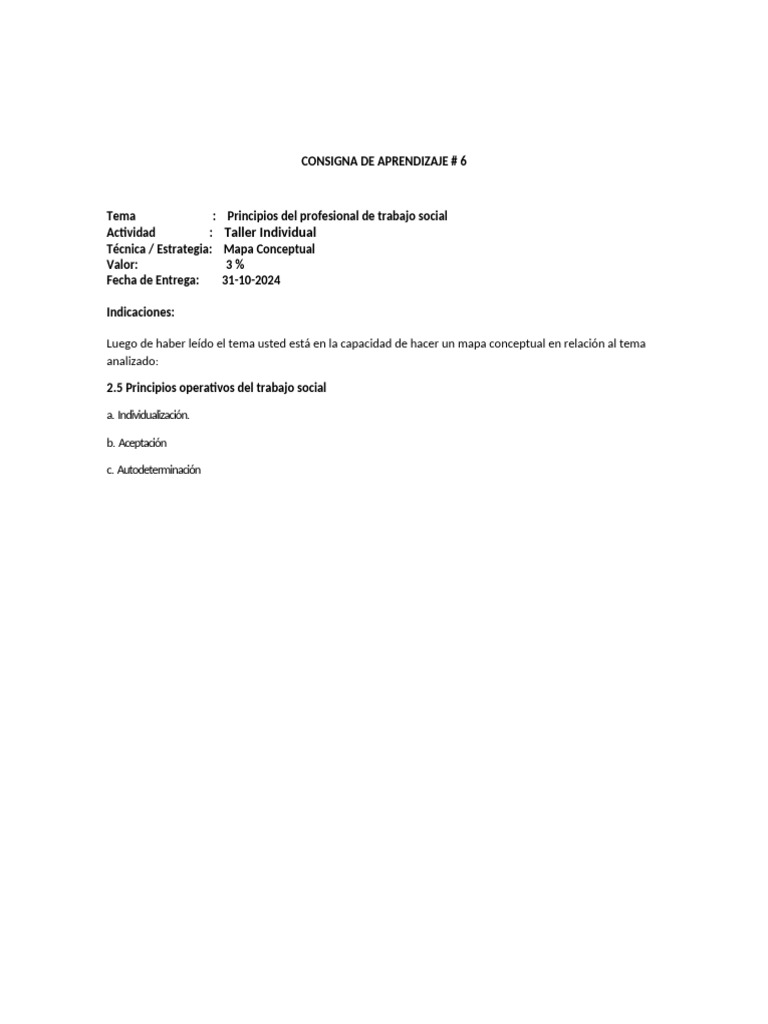 Consigna de Aprendizaje Nº 6 Ts 105b | PDF