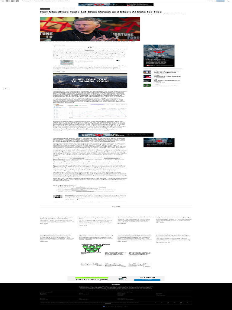 Cloudflare's Free AI Bot Blocking Tools | PDF | Artificial Intelligence | Intelligence (AI ...