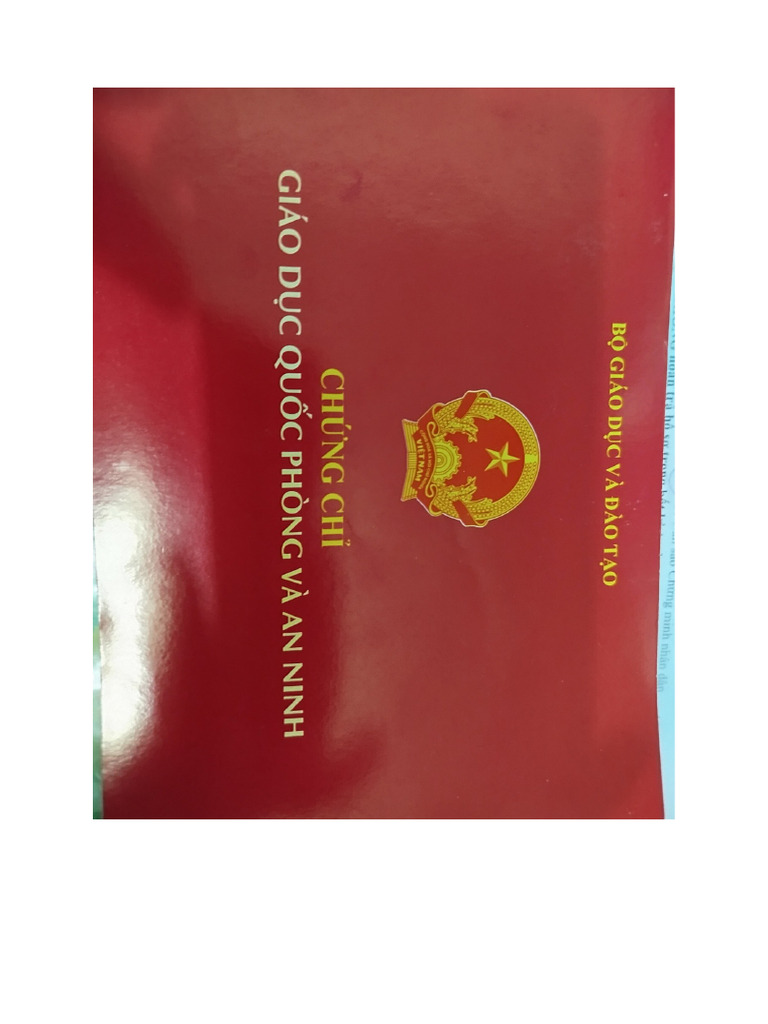 Chứng Chỉ Gdqp-An | PDF