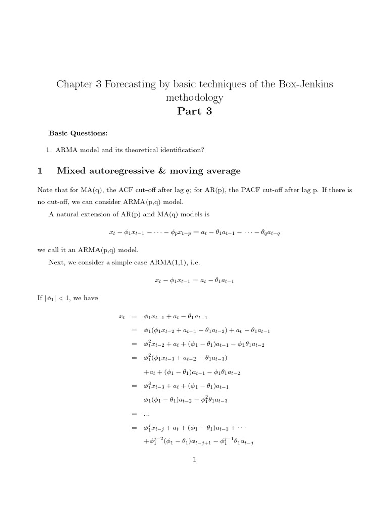 Box & Jenkins ARIMA | PDF | Forecasting | Multivariate Statistics