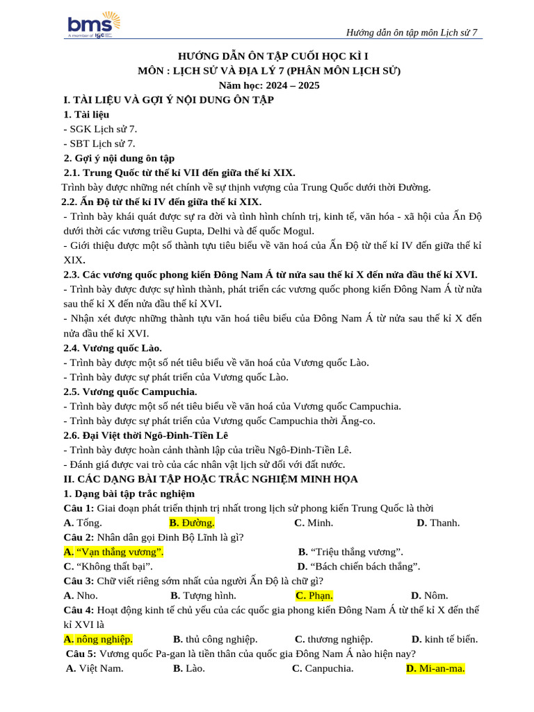 Cki - k7 - Đc - Pm Lịch Sử | PDF